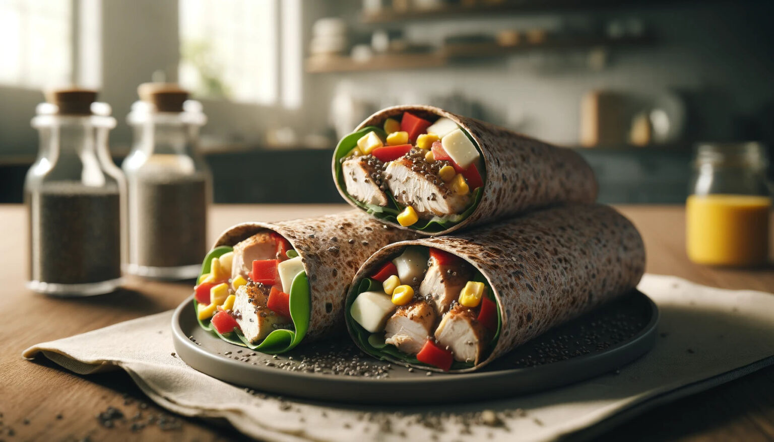 Wraps de pollo con tortillas integrales: Receta saludable y deliciosa ...